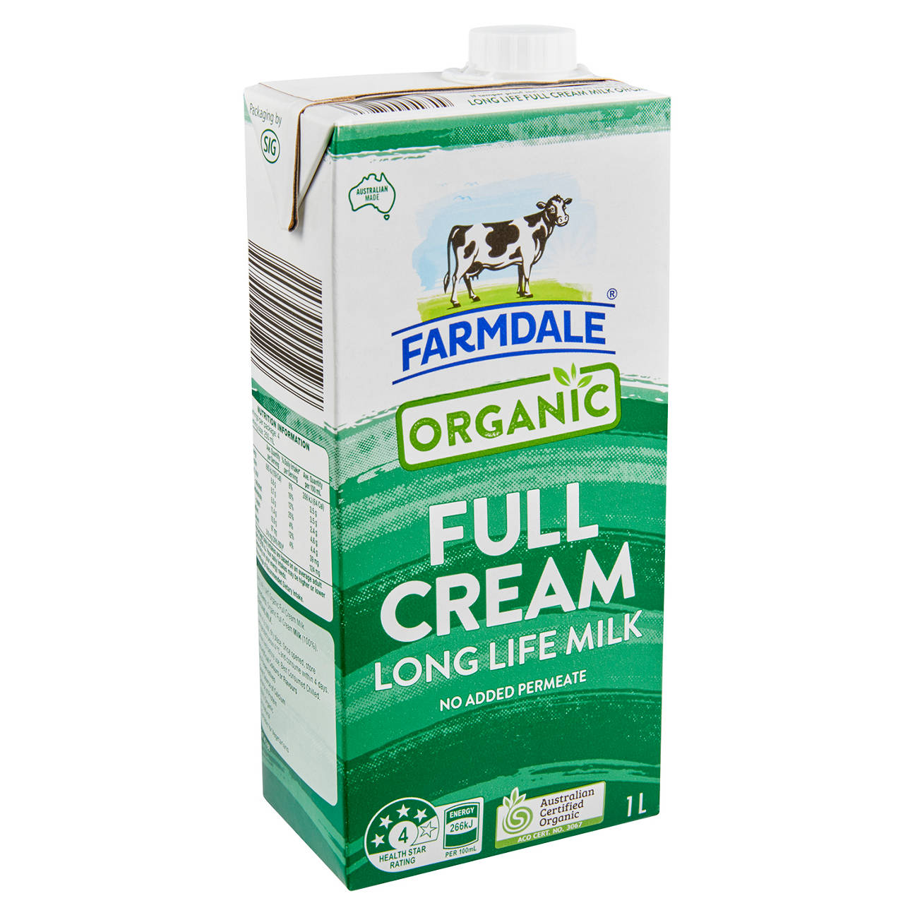 Organic Full Cream Long Life Milk 1L